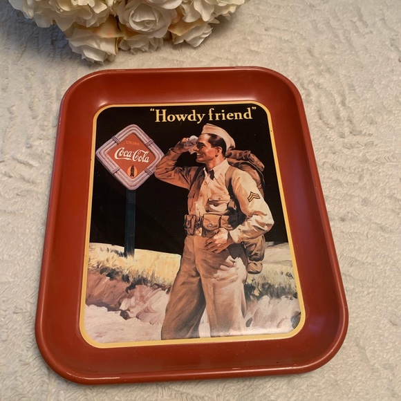 Coca Cola | Other | Vintage Cocacola Tray Howdy Friend | Poshmark